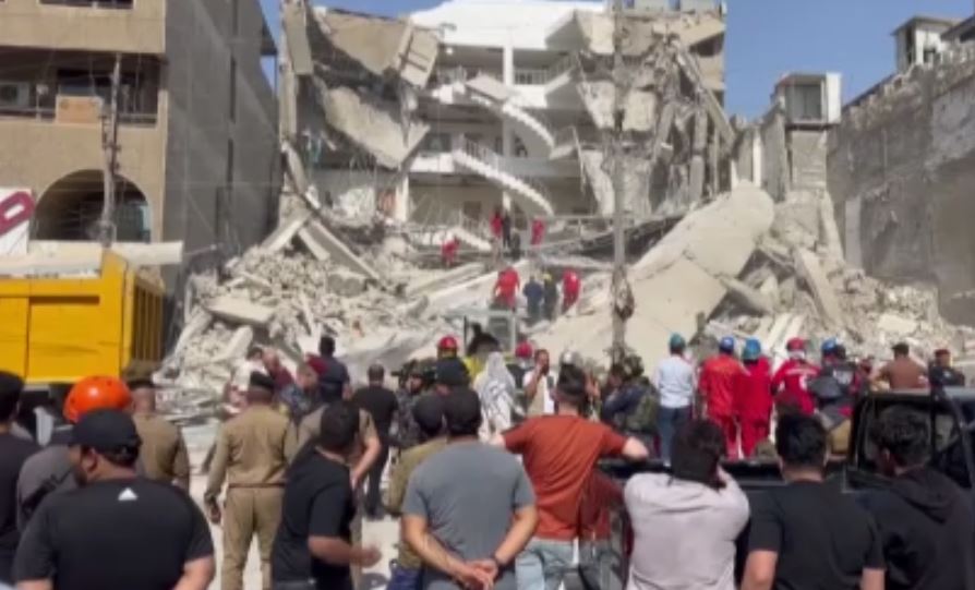 Four story building collapses in Baghdad, Iraq - IHA News